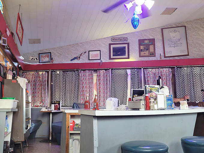 Behind this counter, culinary magic happens with the confidence that comes from decades of perfecting simple pleasures.