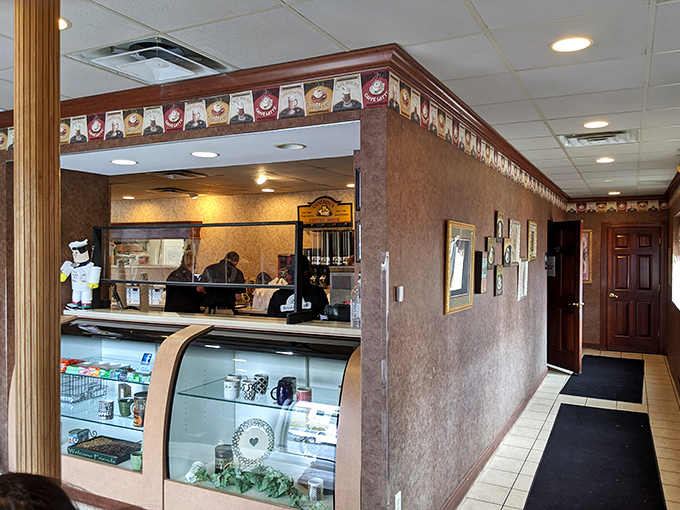 Counter seating offers front-row views of the breakfast action, perfect for solo diners or those who appreciate the art of short-order cooking.