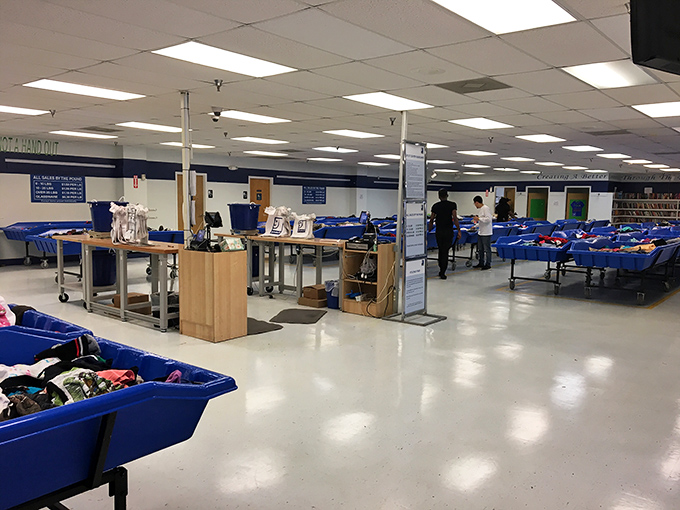 The command center of thrift&mdash;where treasures are weighed, priced, and sent home with triumphant bargain hunters.