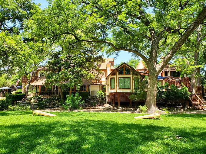 Beneath towering oaks, Creekhaven Inn offers a slice of Hill Country paradise where hammock naps are practically mandatory.
