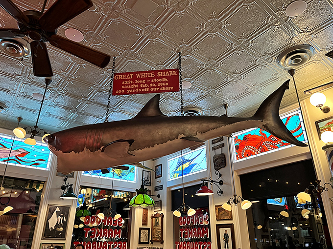 Nautical decor that's been there longer than most restaurants have been in business.