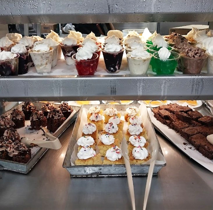 The dessert counter&mdash;where willpower goes to die and "I'll just have a small piece" becomes the lie we all tell ourselves.