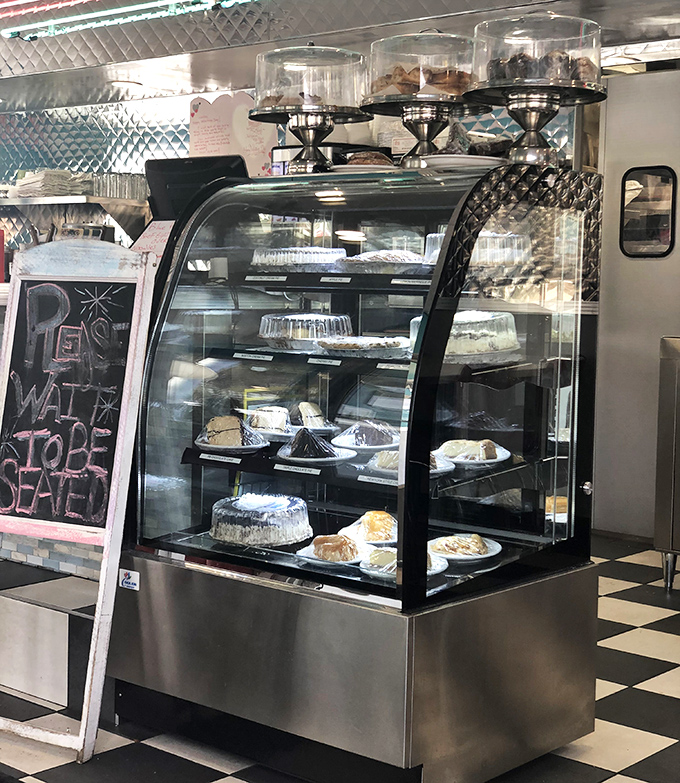 The dessert case&mdash;where willpower goes to die. Each pie and cake patiently waits its turn to ruin your diet plans.