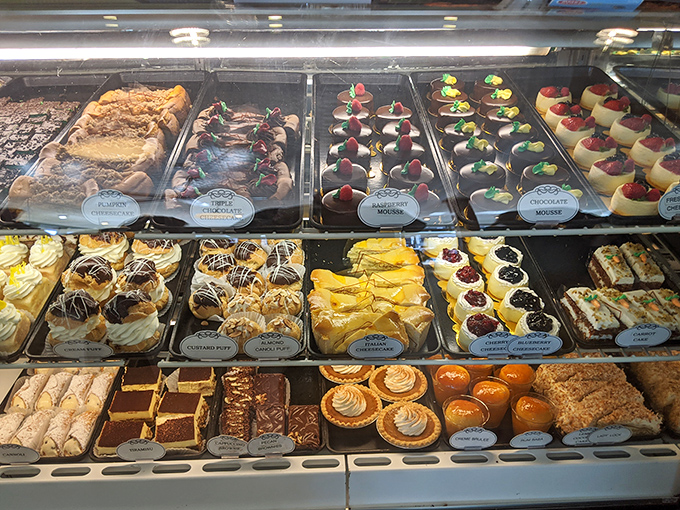 The dessert case &ndash; where willpower goes to die and "I'll just have a bite of yours" becomes the biggest lie of the evening.