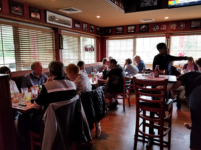 Fellow wing enthusiasts gathering for their regular communion with crispy, saucy perfection and good company.