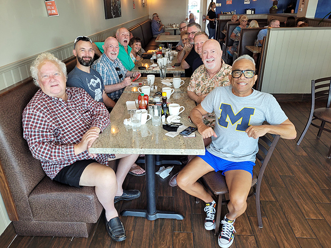 The true measure of a great breakfast spot? Tables filled with regulars who've been solving the world's problems over coffee for decades. 