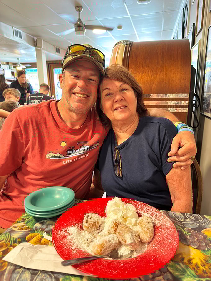 Happy diners sharing stories over coffee &ndash; this is what community looks like at 8 AM on a Tuesday.