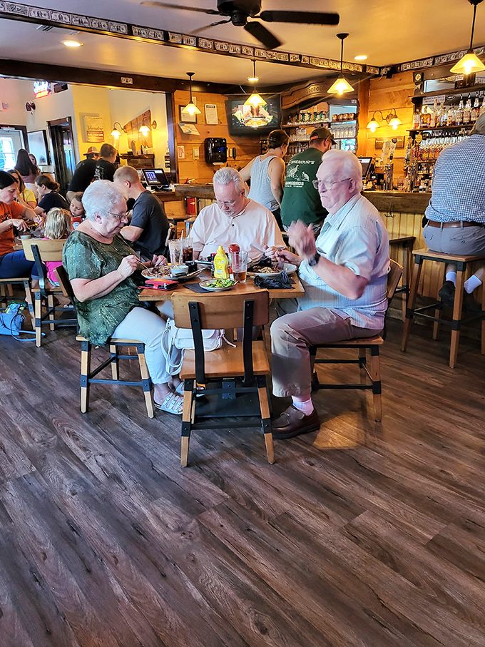 Where memories are made between bites. Notice how nobody's looking at their phones&mdash;the food commands that kind of undivided attention.