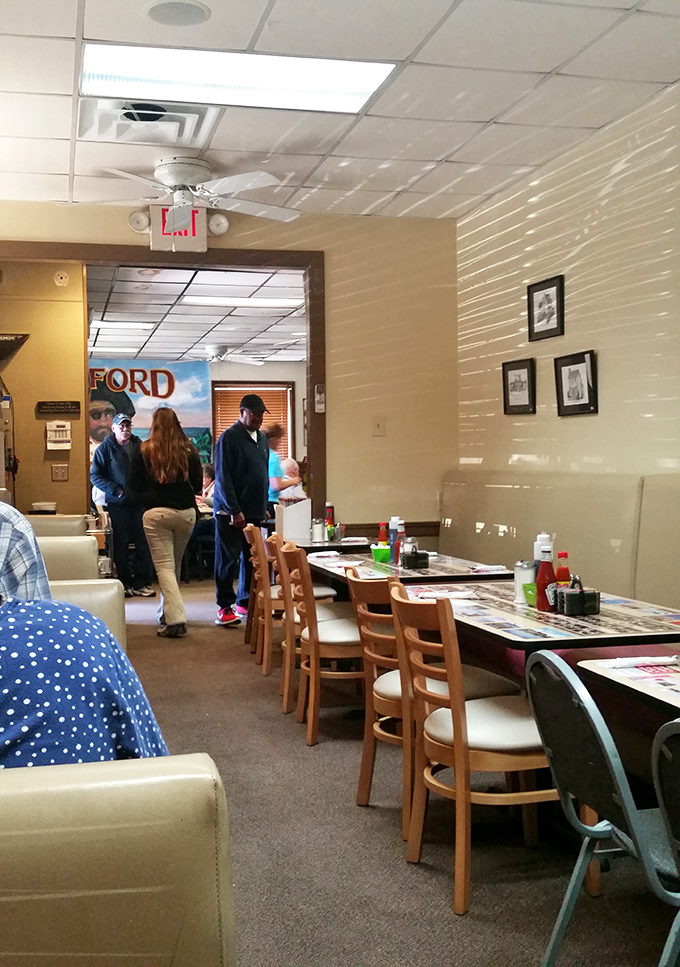 Simple dining room where conversations flow as freely as the coffee &ndash; no pretension, just good food and better company.