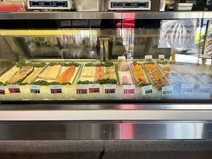 That gleaming display case holds tomorrow's dinner tonight, fresher than your morning newspaper ever was.