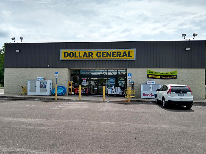 The Dollar General provides essential services to locals, proving small towns understand the fine art of practical convenience.