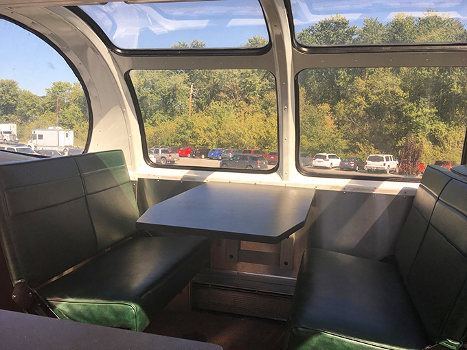The dome car offers what first-class airline passengers can only dream of—panoramic views and room to stretch while gliding through the countryside.