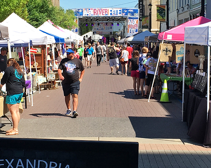 Alexandria's River F&ecirc;te transforms downtown into a vibrant marketplace where local artisans and food vendors create a festival atmosphere without big-city prices.