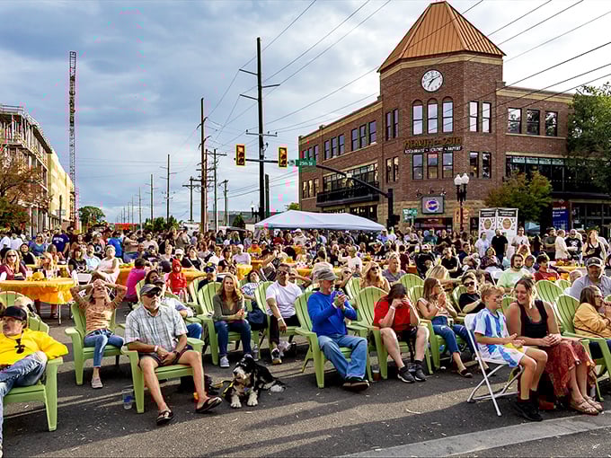 Community comes alive during Ogden's outdoor concerts, where locals gather with lawn chairs and good vibes. The historic clock tower building watches over these summer traditions like a friendly neighborhood sentinel.