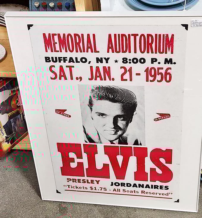 The King lives on! This vintage Elvis poster reminds us of a time when concert tickets cost less than today's streaming subscriptions.