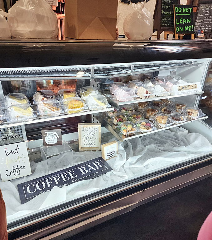 The display case isn't showing off&mdash;it's simply stating that yes, dessert for breakfast is absolutely an option here.