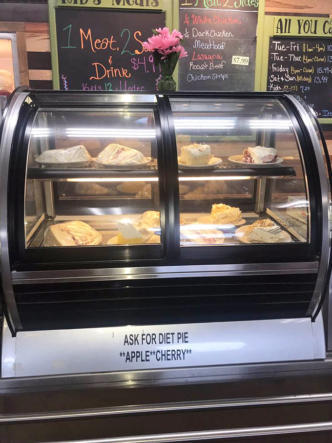 The dessert case&mdash;where diet plans go to die and nobody seems particularly upset about it. "Diet pie" might be the Midwest's best oxymoron.