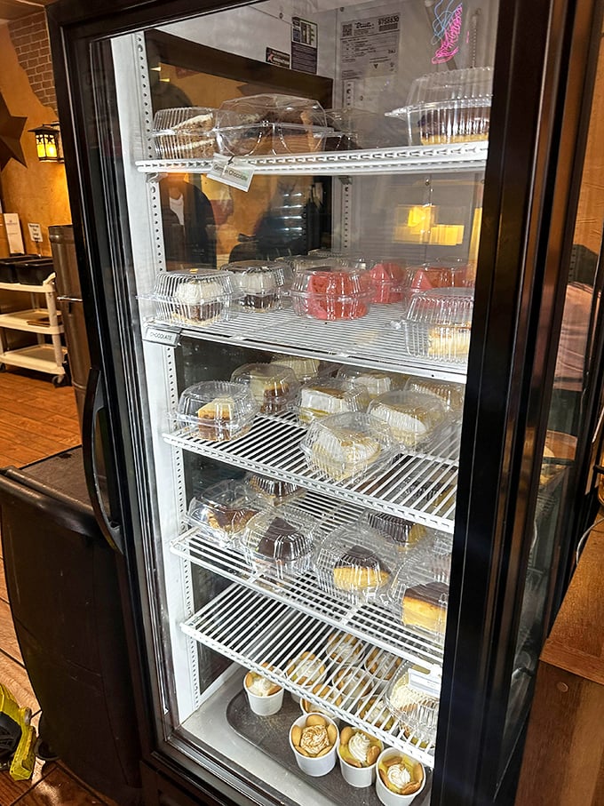 The dessert case: where willpower goes to die and "I'll just have a bite" becomes a full slice.