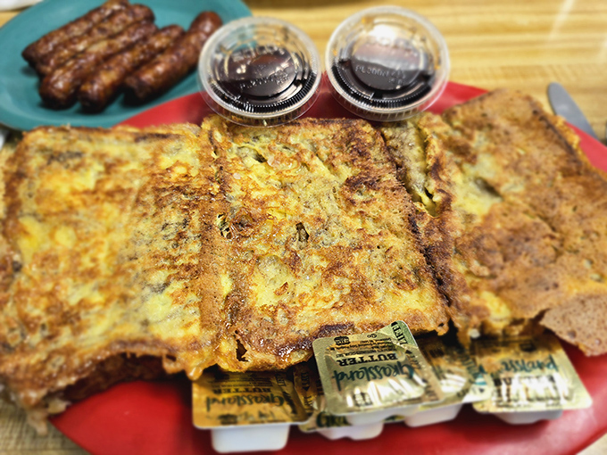 French toast that's achieved golden-brown perfection, with a hint of cinnamon that makes you wonder why anyone would ever skip breakfast again.