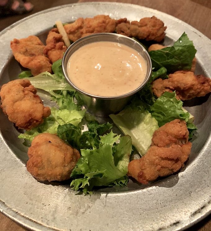 Fried oysters that would make Poseidon himself consider switching from sea to land permanently.