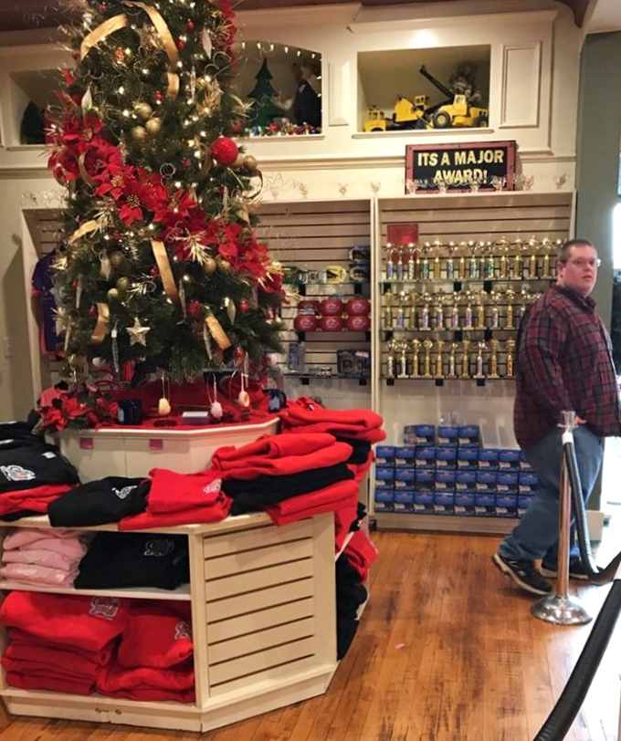 The gift shop offers Christmas treasures year-round, proving that holiday shopping doesn't have to involve mall parking lots and "Jingle Bells" played at migraine-inducing volumes.