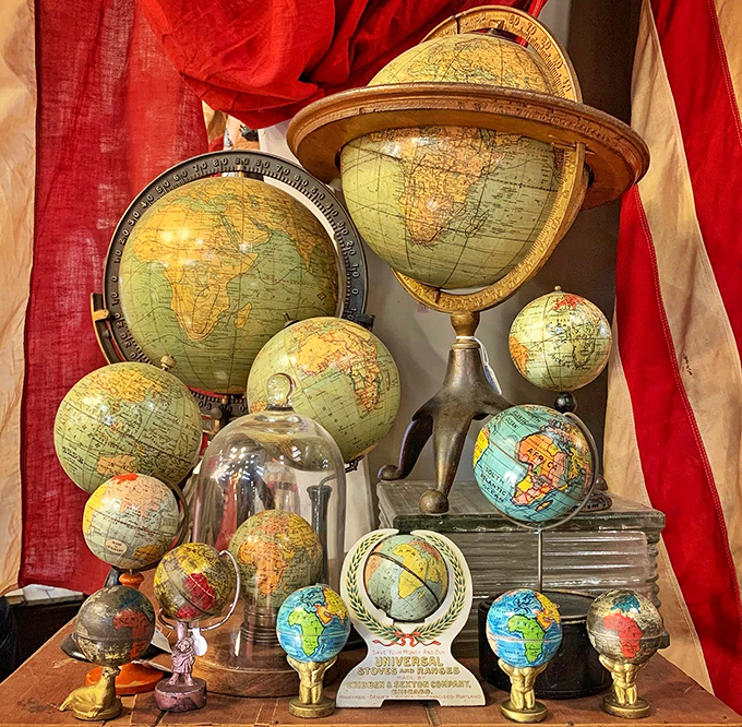 The world at your fingertips&mdash;literally. This collection of vintage globes shows borders long changed and countries renamed, geography frozen in time. 