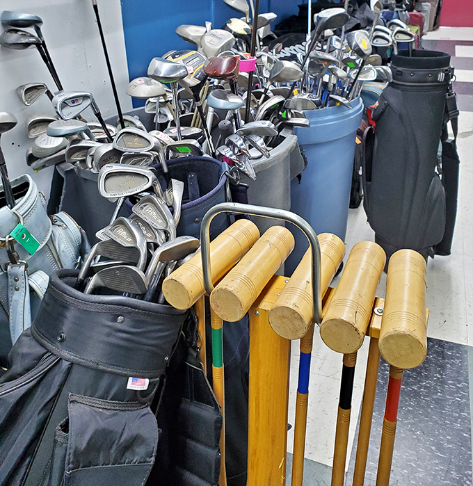 Golf club forest where weekend warriors and curious beginners can equip themselves without investing their children's college fund. Fore-get high retail prices!