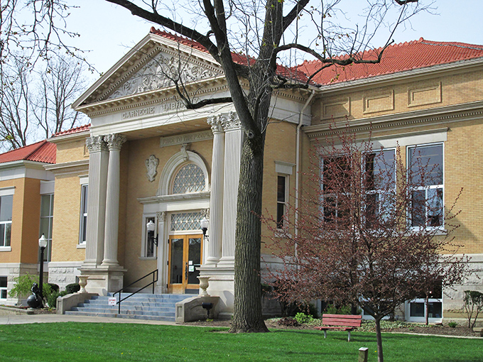 Greenville's Public Library isn't just about books—it's a community living room dressed in classical architecture and timeless purpose.