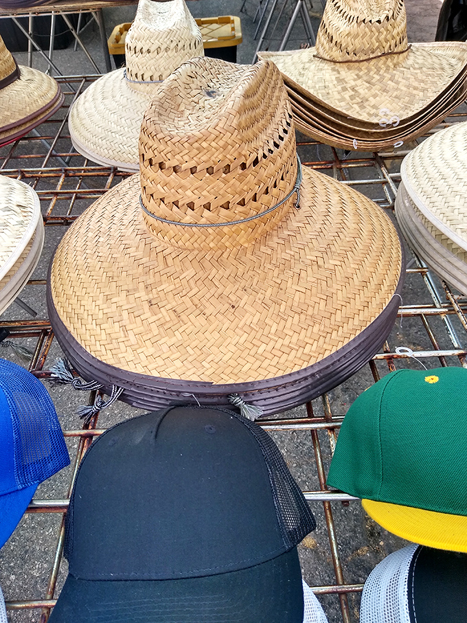 Sun protection with style! These woven straw hats offer both fashion and function for those long hours of treasure hunting.