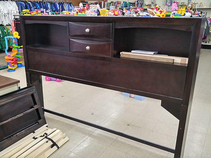 Not just a headboard &ndash; it's command central for your bedtime reading, midnight snacks, and early morning coffee rituals.