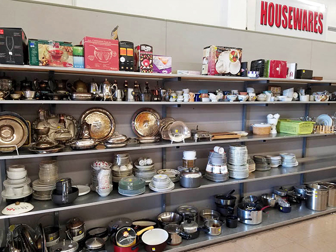 The housewares section gleams with possibility&mdash;those silver serving platters just waiting for their encore performance at your next dinner party.