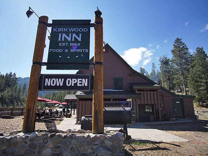 The historic Kirkwood Inn, serving mountain comfort since 1864. Where hungry skiers and hikers have been refueling for generations.