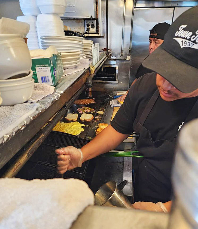 Every condiment has its place, every coffee pot stands ready&mdash;this isn't just a counter, it's mission control for hunger satisfaction operations.