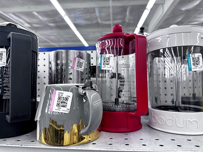 Coffee makers and kitchen gadgets galore &ndash; each with QR code price tags and the promise of brewing new life into your morning routine.
