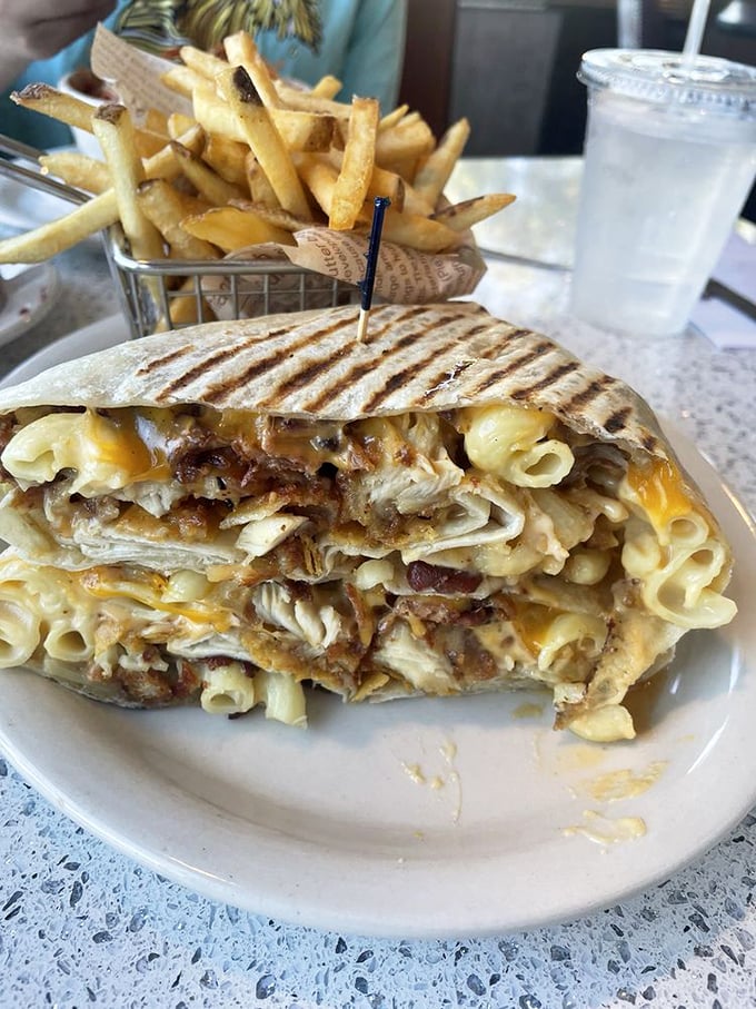 Not all heroes wear capes&mdash;some come as mac & cheese stuffed into a grilled wrap that makes your childhood self high-five your adult self.