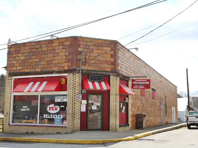 Video stores still exist here, proving that some towns prefer their entertainment without algorithms and autoplay.