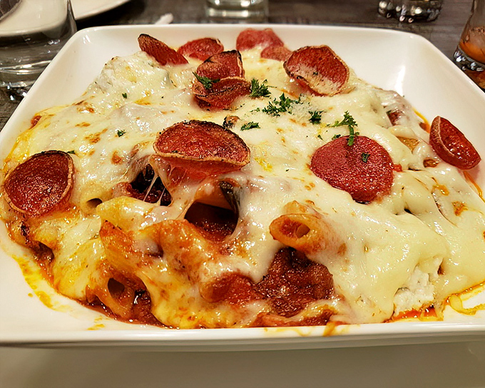 This pasta dish plays the greatest hits of Italian-American cuisine &ndash; featuring pepperoni as the unexpected rock star of the plate.