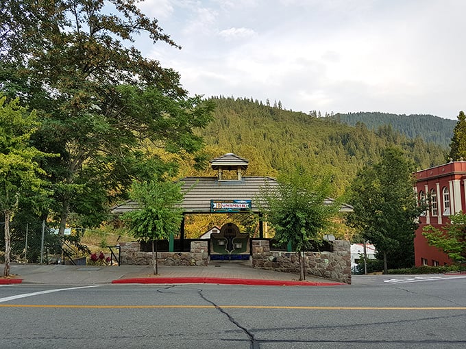This charming gazebo serves as Dunsmuir's unofficial town square, where the mountain backdrop makes even mundane meetings feel momentous.