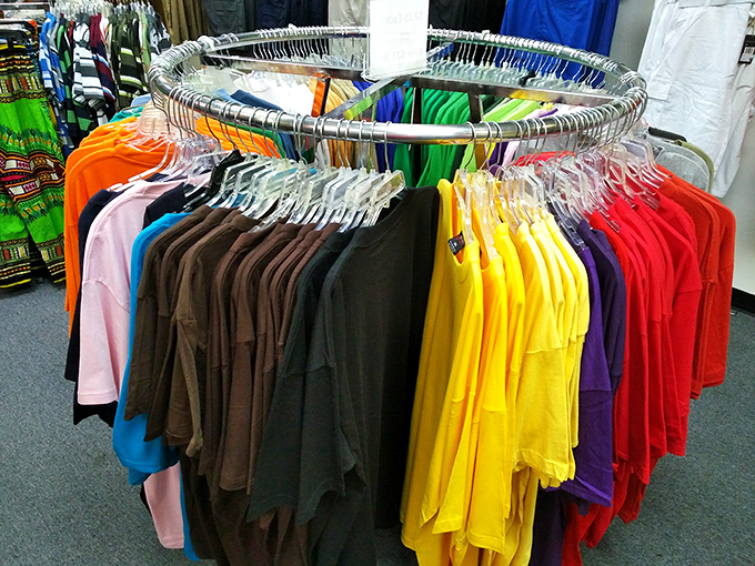 T-shirt central! The color wheel of cotton comfort where you'll find your next favorite weekend shirt for under $20.