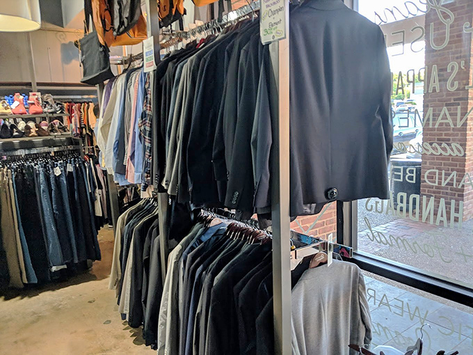 Business in the front, savings in the back &ndash; the men's formal section proves looking sharp needn't dull your wallet.