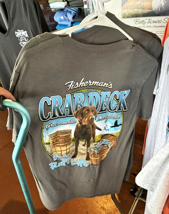Even the t-shirts celebrate the Maryland way of life&mdash;where dogs, crabs, and the phrase "Ruff Life" somehow make perfect sense together.