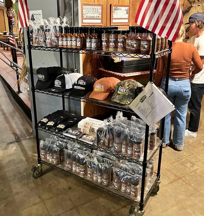 Grab some branded gear because you'll want souvenirs to remember the day you ate some of Texas's finest barbecue.