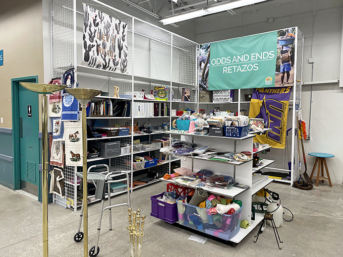 The "Odds and Ends" section is thrifting's wild west—a glorious jumble of miscellany where the unexpected find becomes the day's greatest victory.