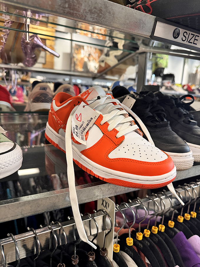 Orange you glad you checked the shoe section? These Nike Dunks prove that secondhand shopping can yield first-rate treasures.