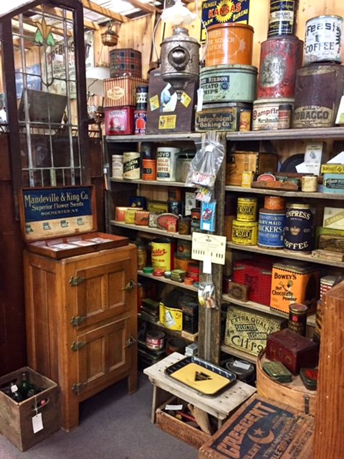 A general store time capsule&mdash;when coffee came in tins and advertising was an art form worth preserving.