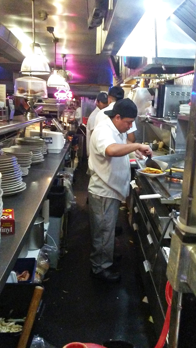 Behind the scenes, the kitchen orchestra plays the sizzling symphony of morning magic.