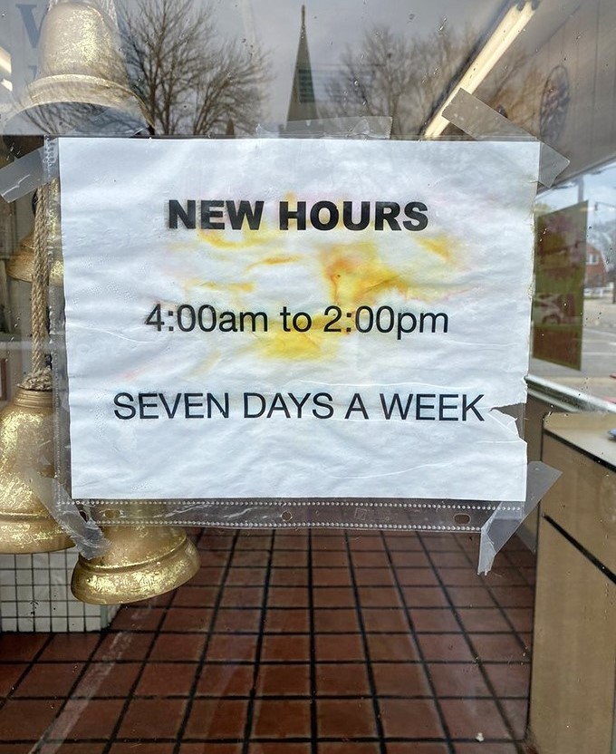 Open at 4am because biscuit emergencies don't wait for a reasonable hour. That's dedication to the craft.