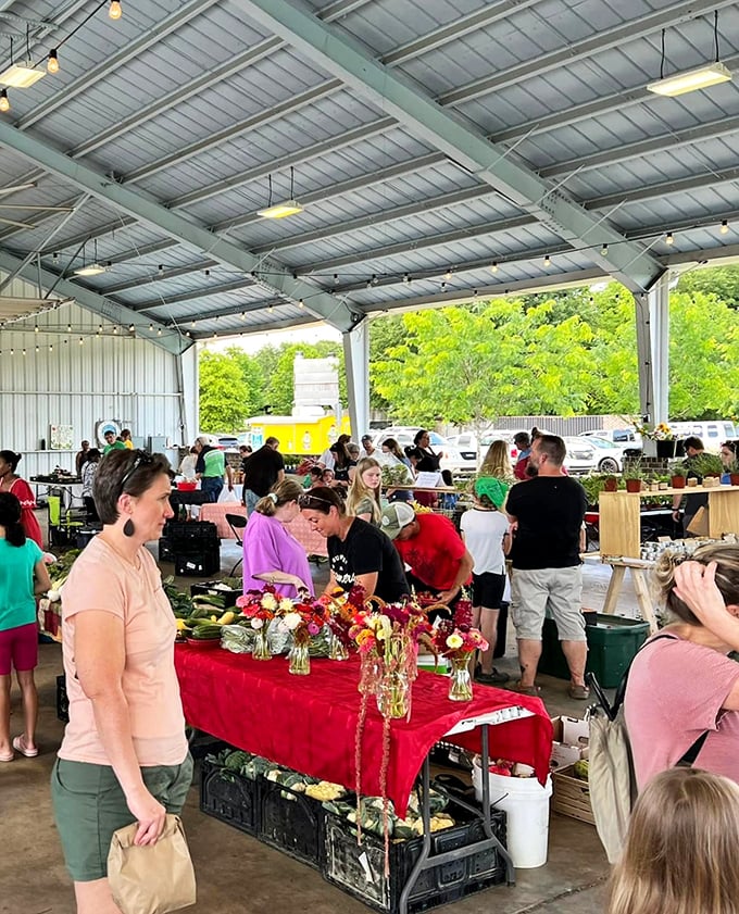 The Oxford Community Market buzzes with authentic connection, where farmers and flower sellers create a colorful tapestry of local abundance.