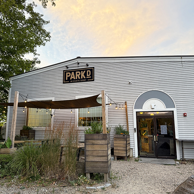 PARKD's rustic-industrial exterior hints at the culinary creativity waiting inside this unassuming Rye eatery that locals try to keep secret.