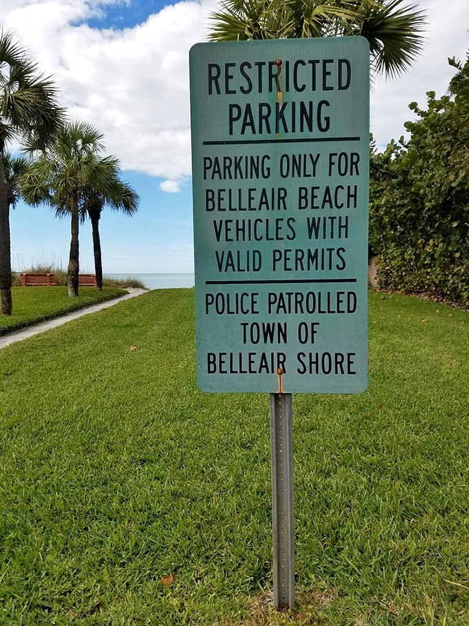 The sign says it all &ndash; Belleair Beach carefully preserves its residential character and peaceful atmosphere.
